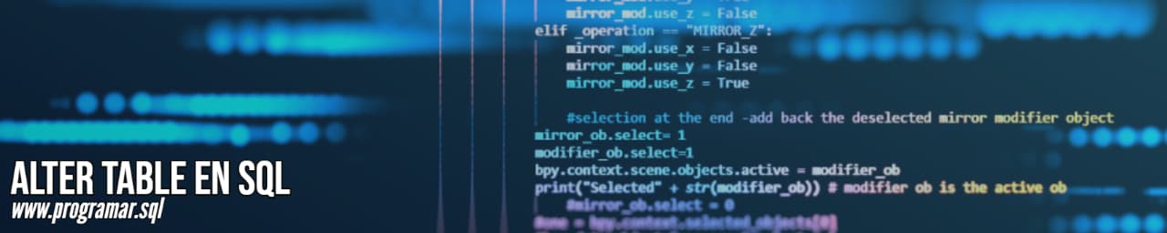 ALTER TABLE en SQL – Programar SQL